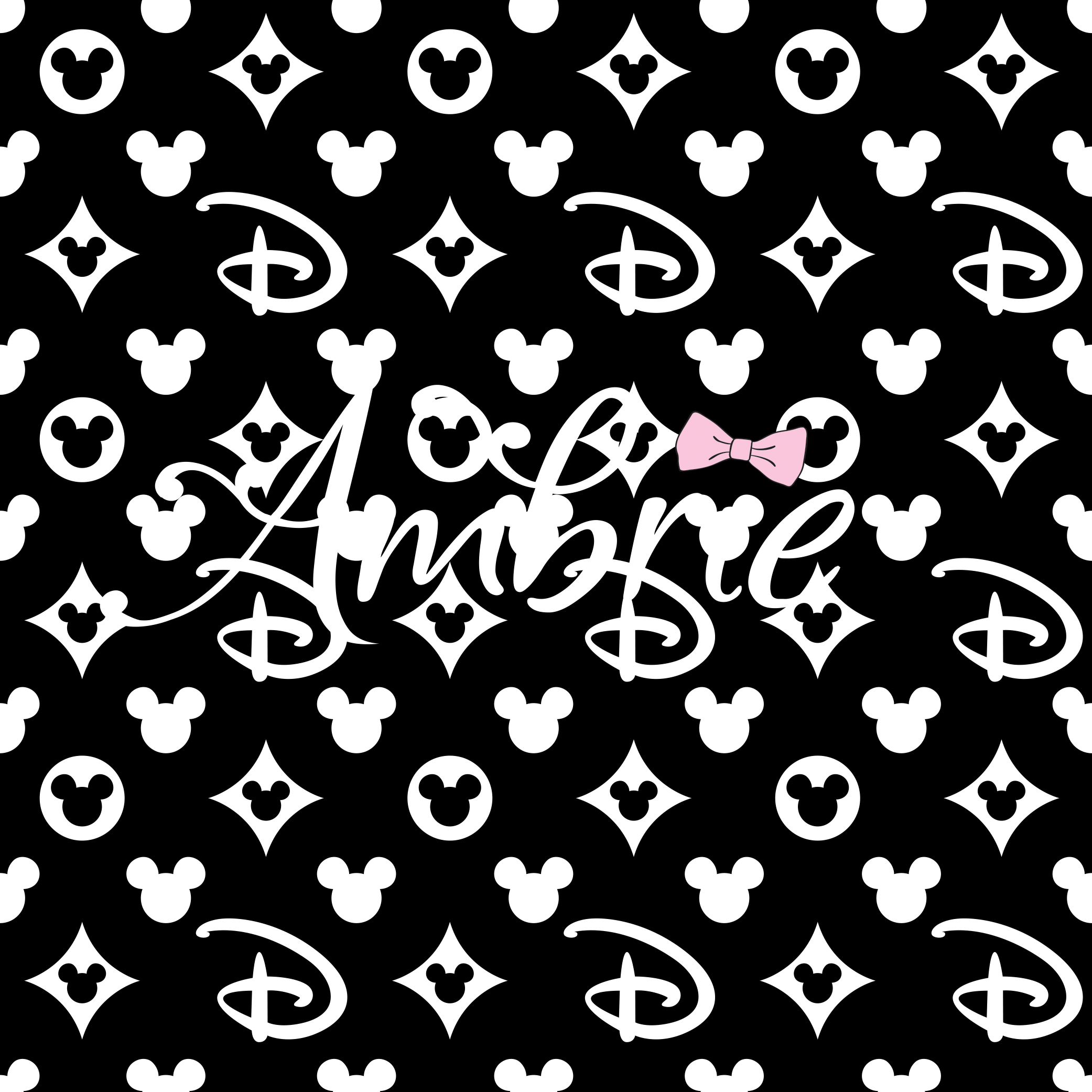 Mickey And Minnie Designer Print Seamless Pattern, Magical Cartoon Sea – Ambrie