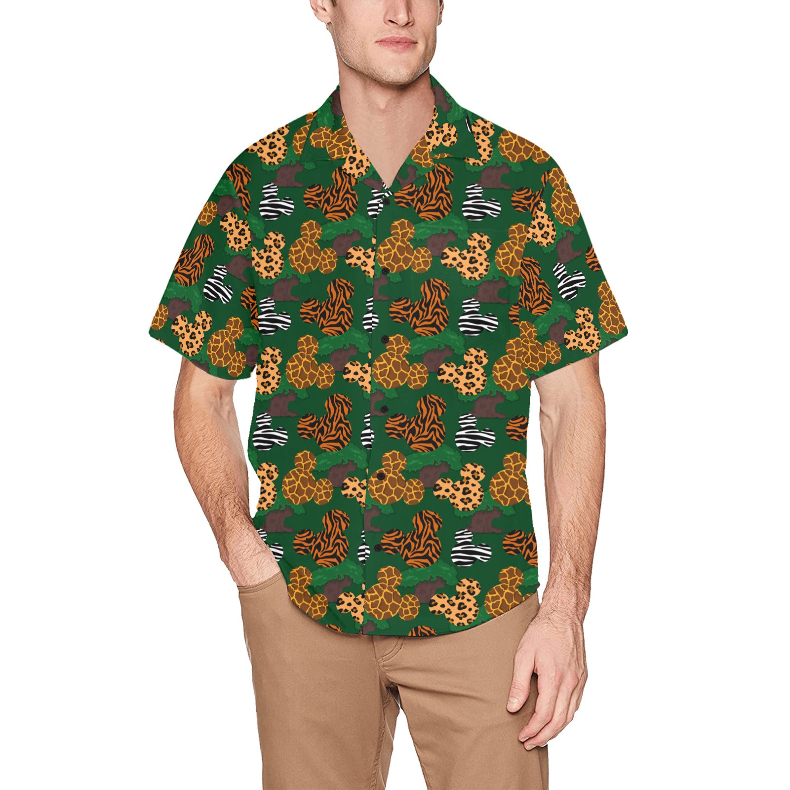 Animal Prints Hawaiian Shirt With Chest Pocket – Ambrie