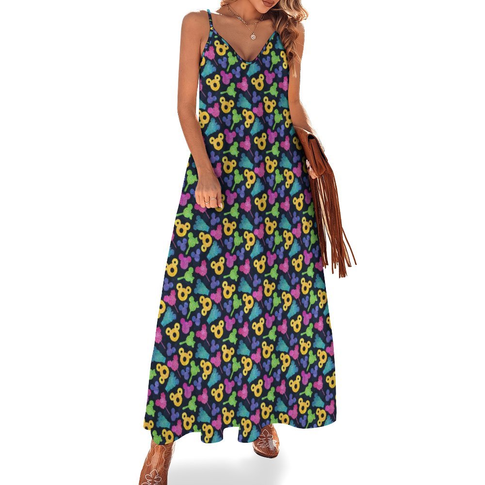 Glitter Park Snacks Women's Summer Slip Long Dress – Ambrie