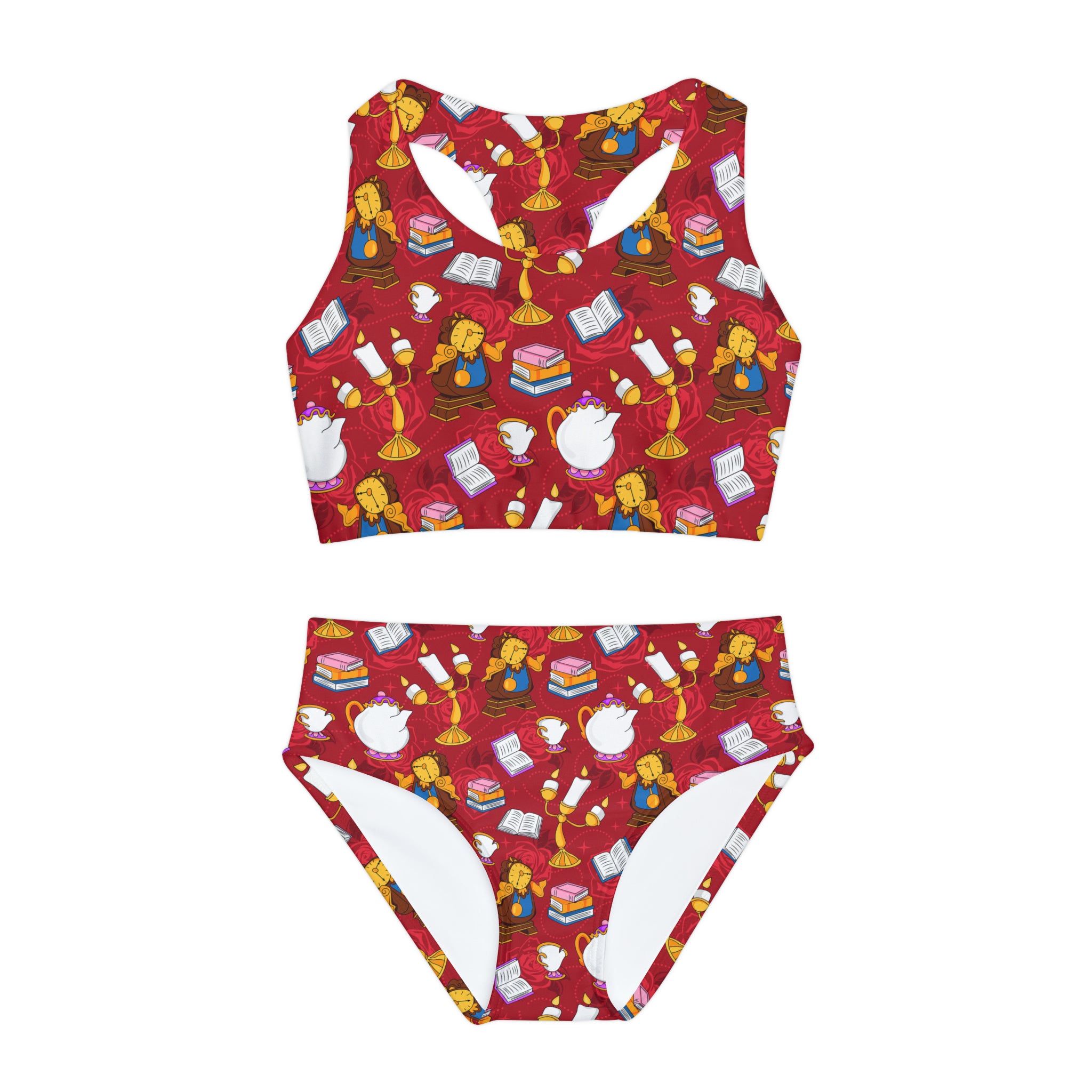 Disney Beauty And The Beast Belle's Friends Girls Two Piece Swimsuit – Ambrie