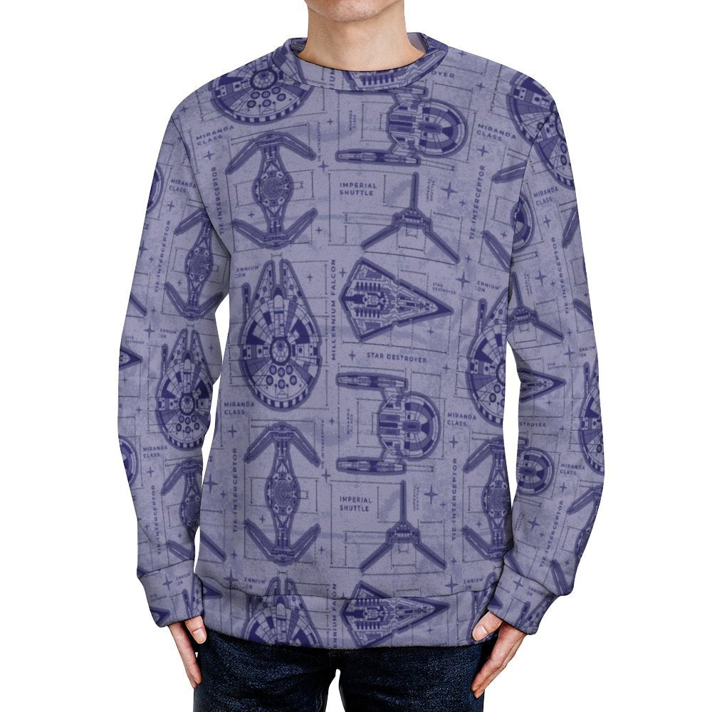 Star Wars Ship Blueprints Unisex Crewneck Sweater – Ambrie
