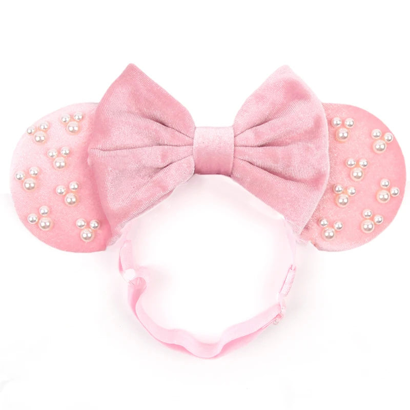 Pink Disney Mouse Ears Adjustable Elastic Headband For Babies, Kids, A ...