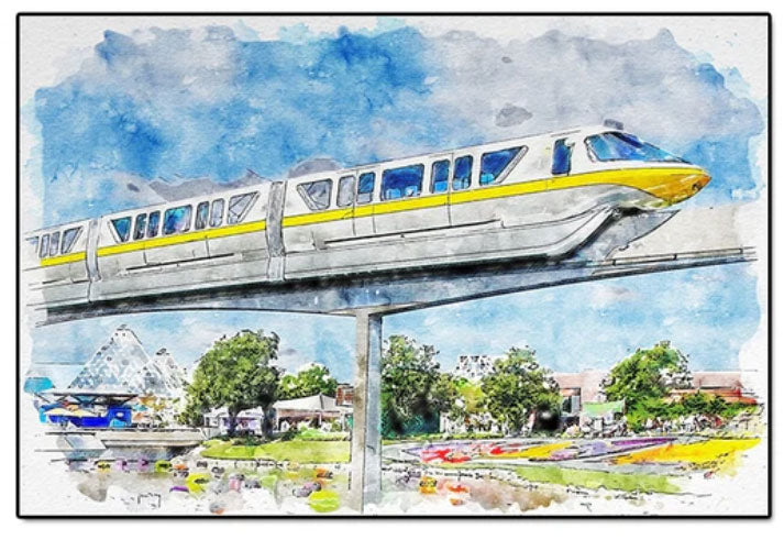 Disney Monorail Canvas Wall Poster – Ambrie