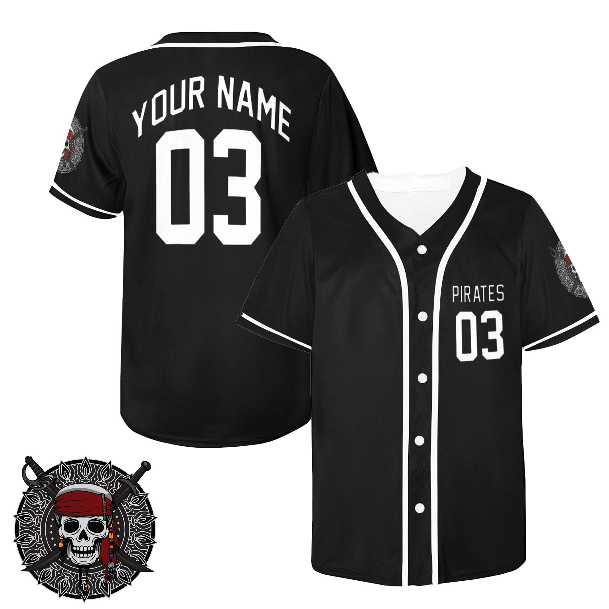 Pirates Customizable Jersey (Adults And Kids Sizes) – Ambrie