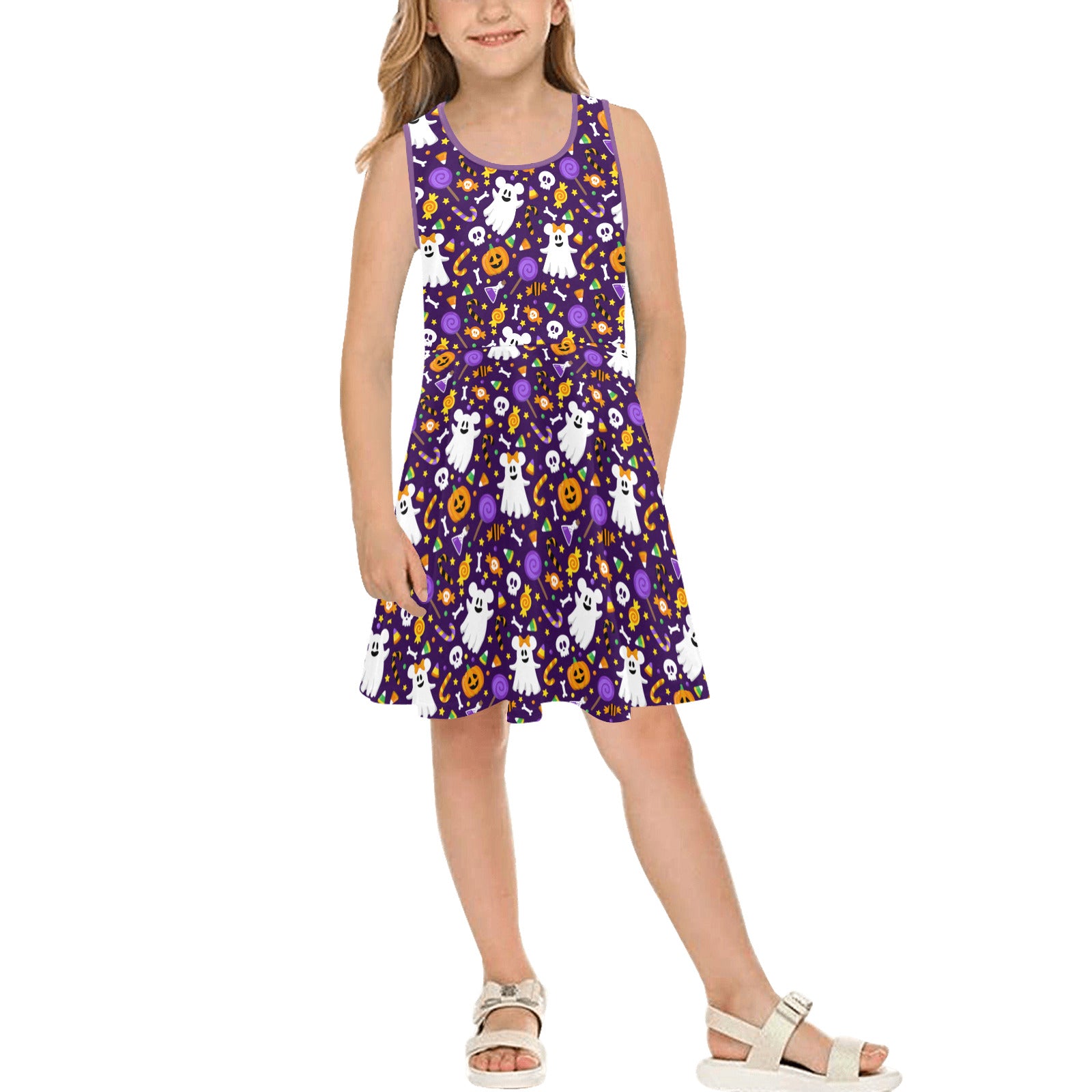 Spooky Mice Girl's Sleeveless Sundress – Ambrie