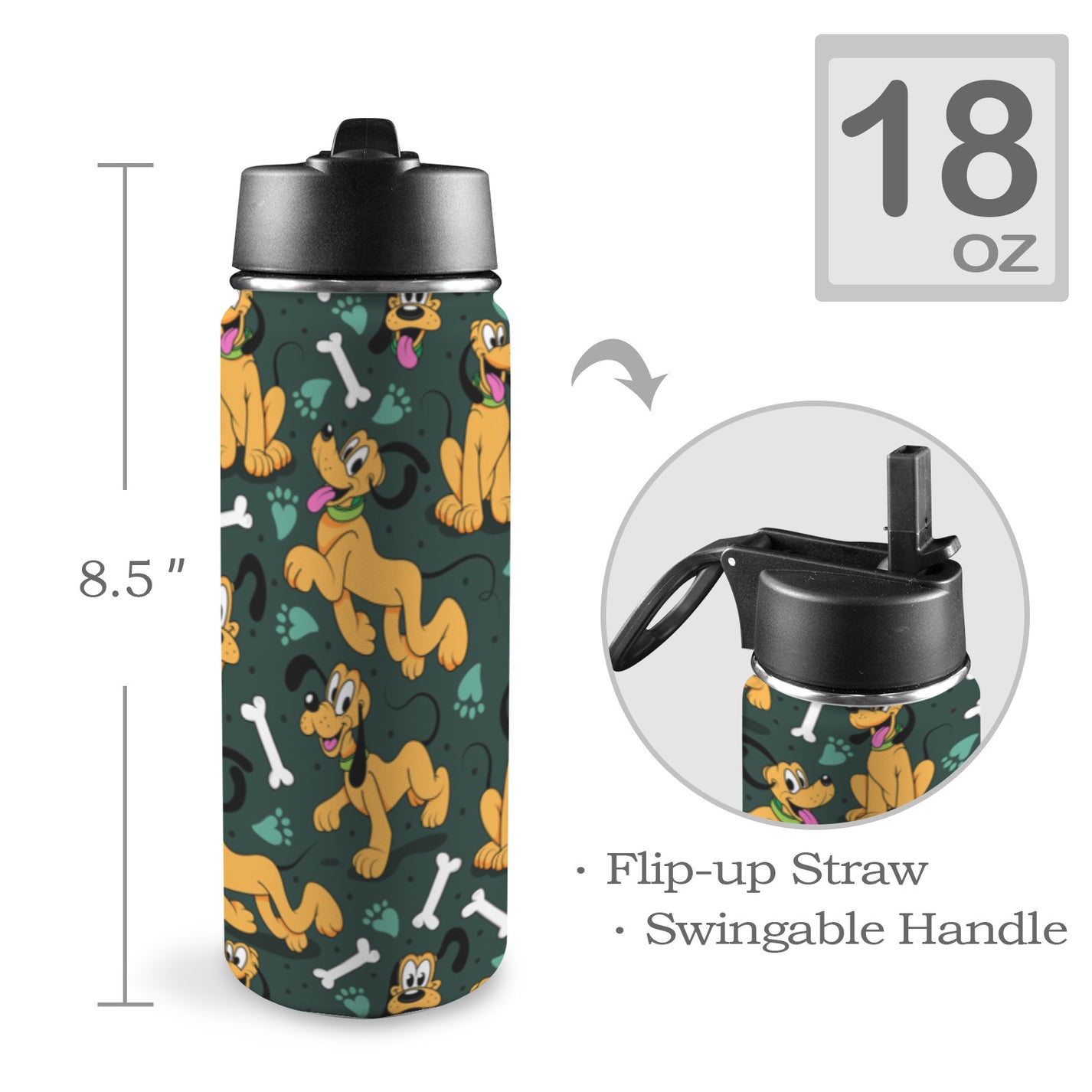 Disney Pluto Life Is Better With A Dog Insulated Water Bottle – Ambrie