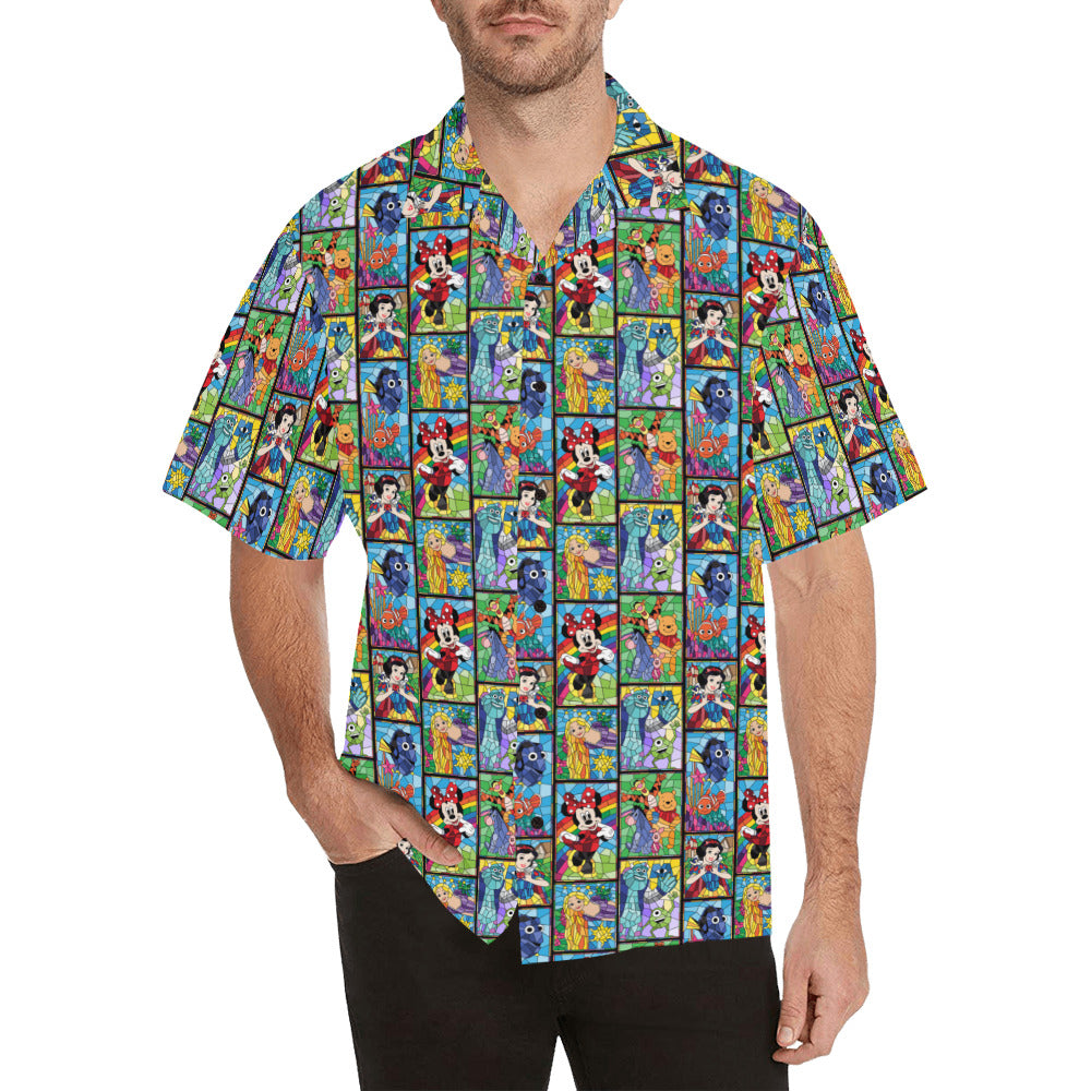 Stained Glass Characters Hawaiian Shirt – Ambrie